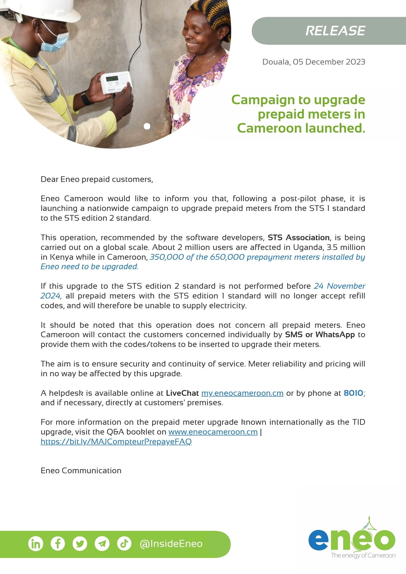 Fact Check: Eneo Prepaid Meters are Not Prototypes